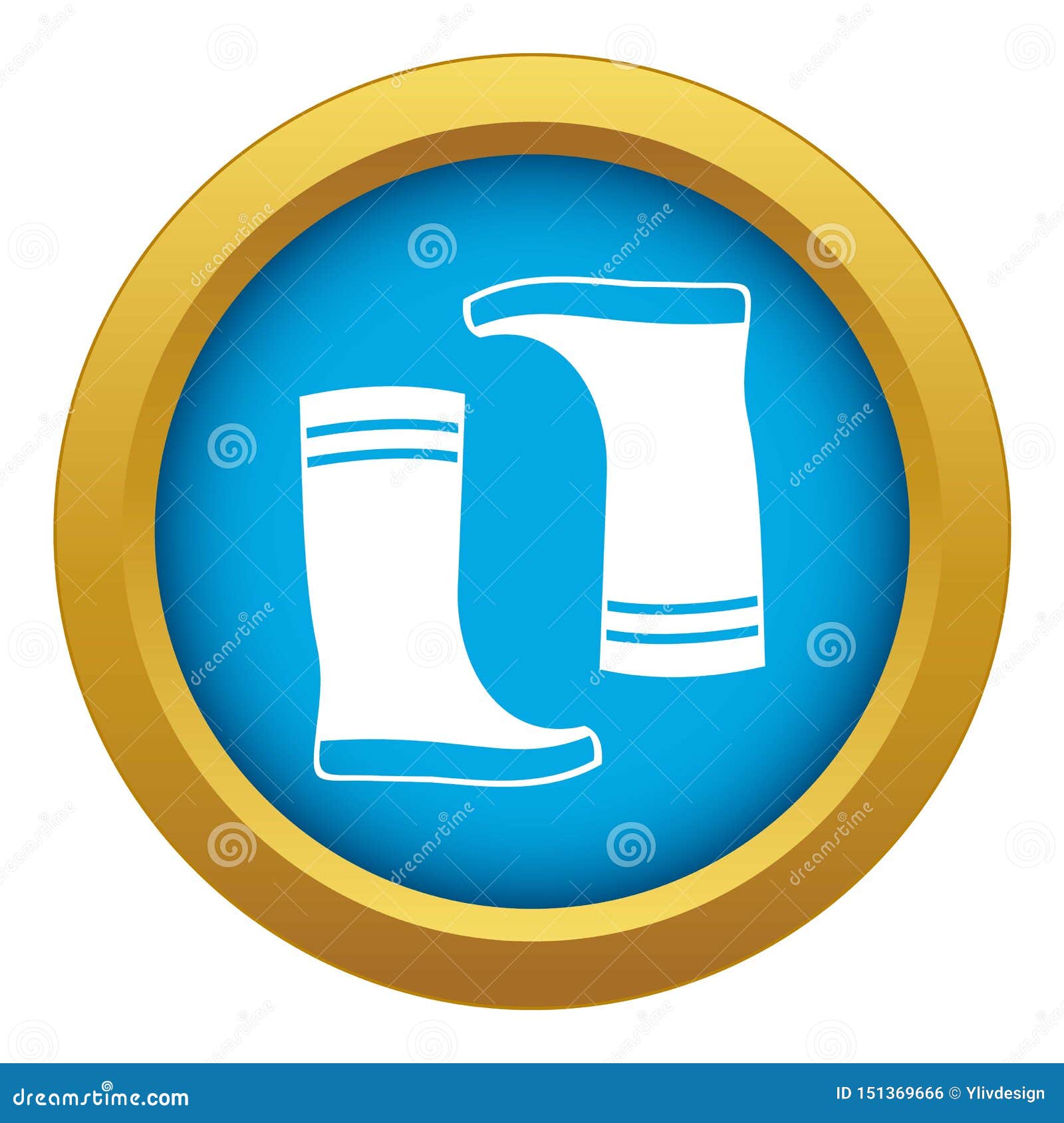 Rubber Boots Icon Blue Vector Isolated Stock Vector - Illustration of ...