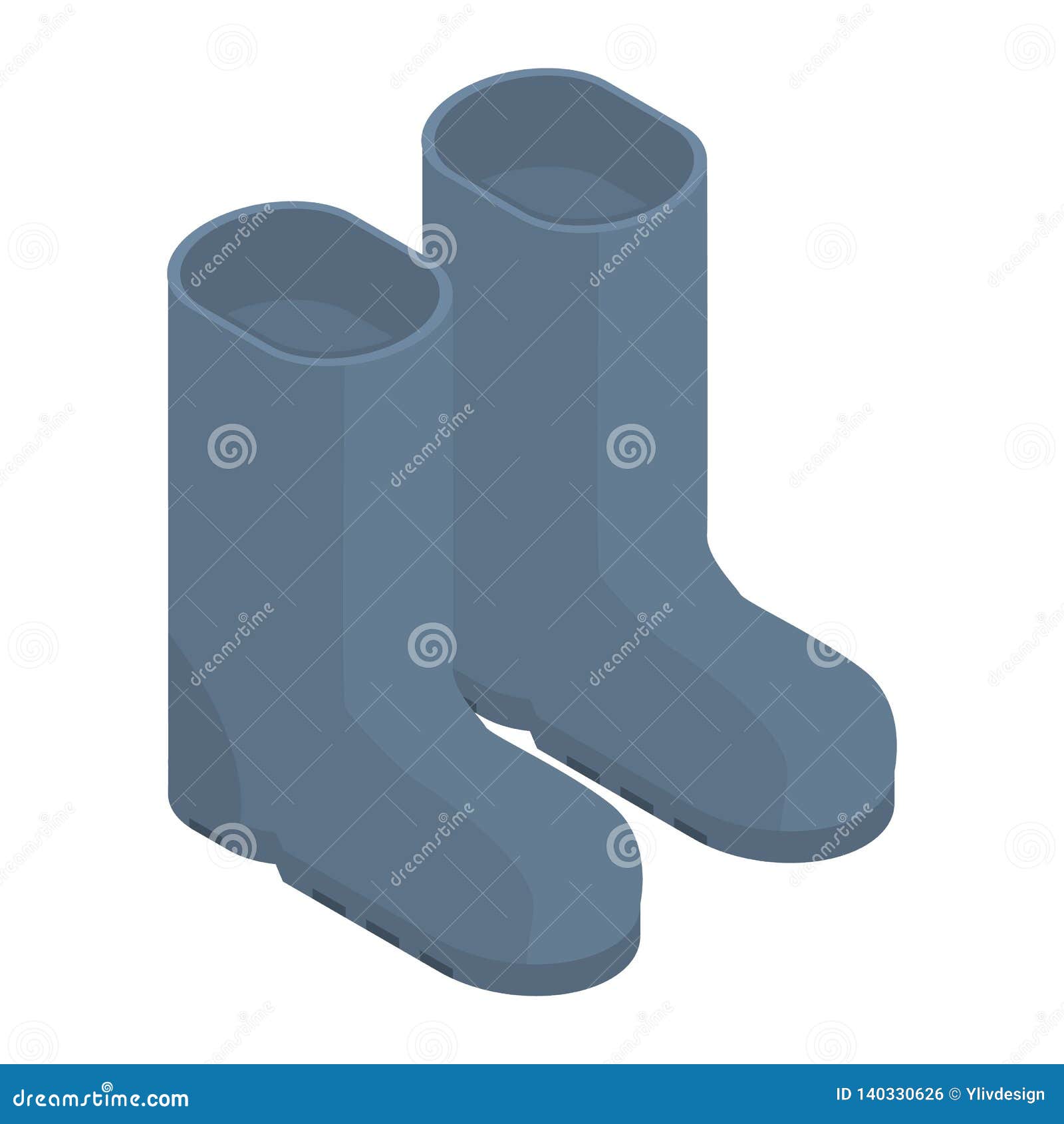 Rubber Boots Icon, Isometric Style Stock Vector - Illustration of ...