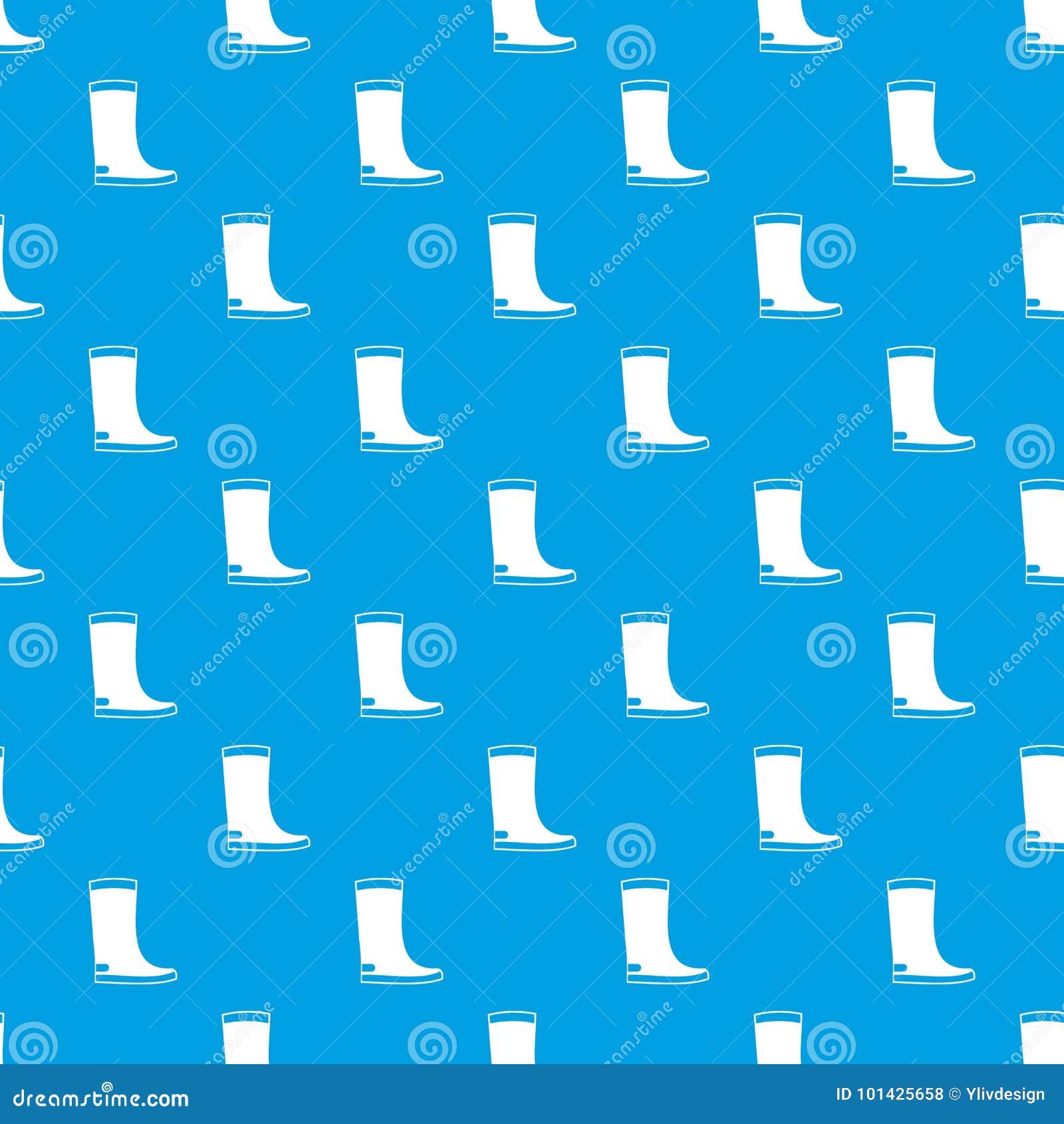 Rubber Boots Pattern Seamless Blue Stock Vector - Illustration of ...