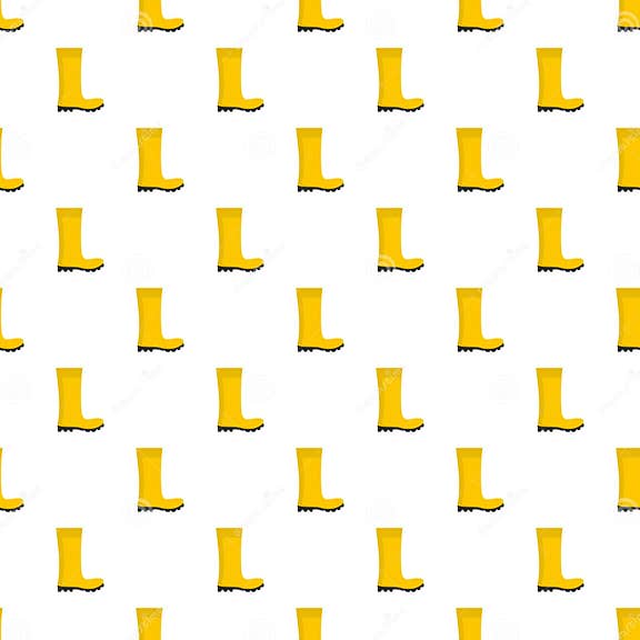 Rubber Boots Pattern Seamless Stock Vector - Illustration of protective ...