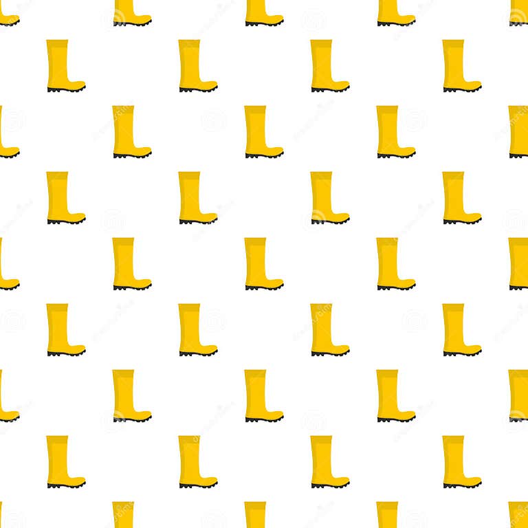 Rubber Boots Pattern Seamless Stock Vector - Illustration of protective ...