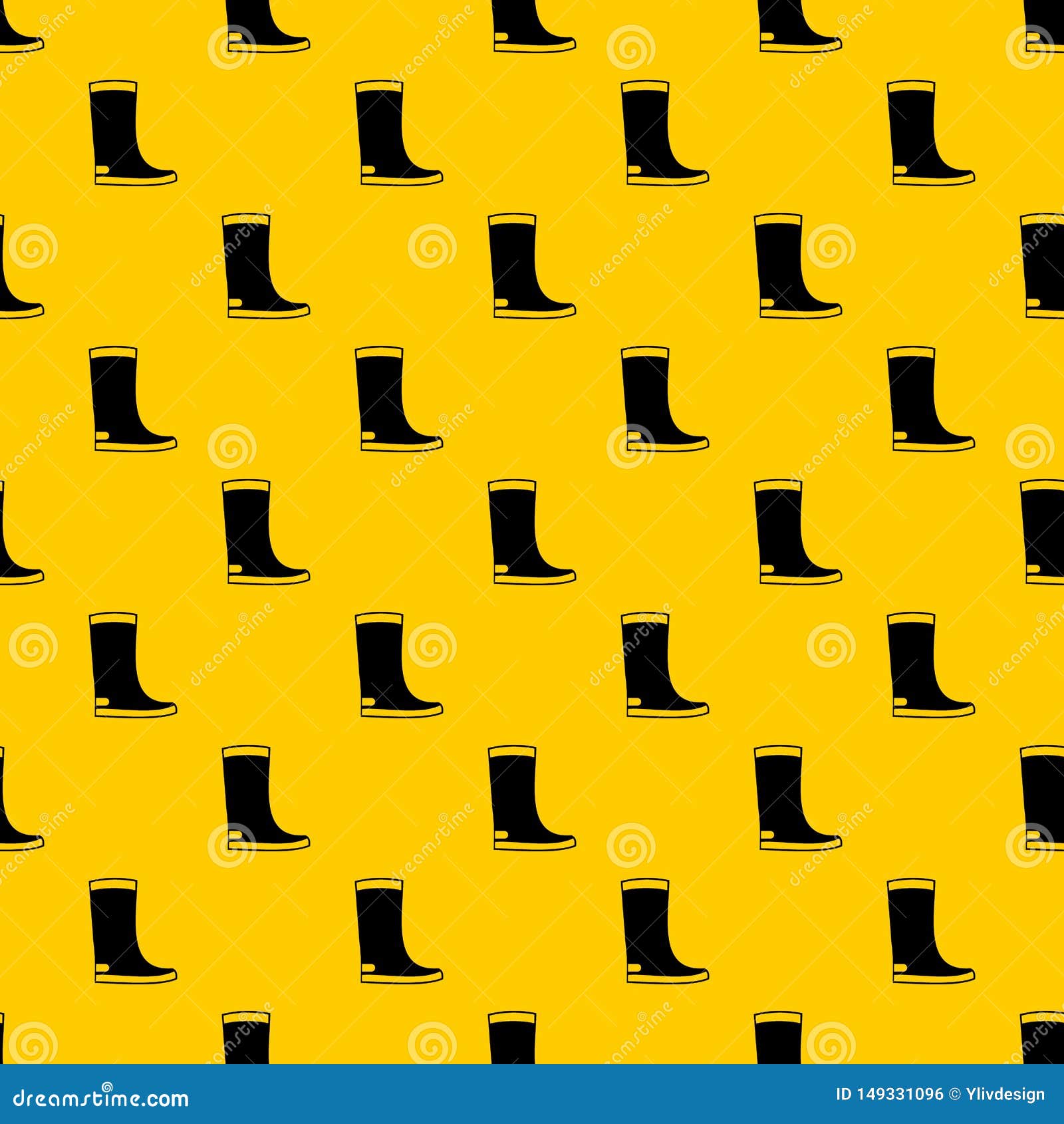 Rubber Boots Pattern Vector Stock Vector - Illustration of seasonal ...