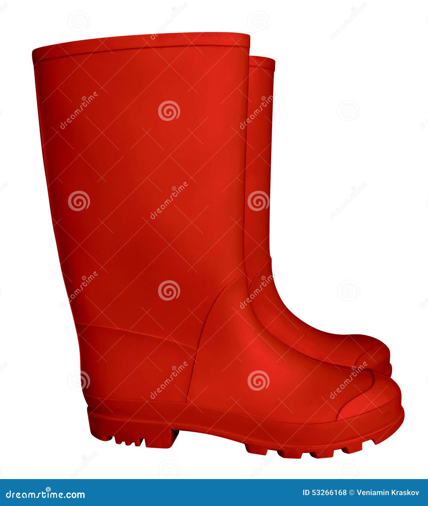 Rubber boots - red stock photo. Image of safety, autumn - 53266168