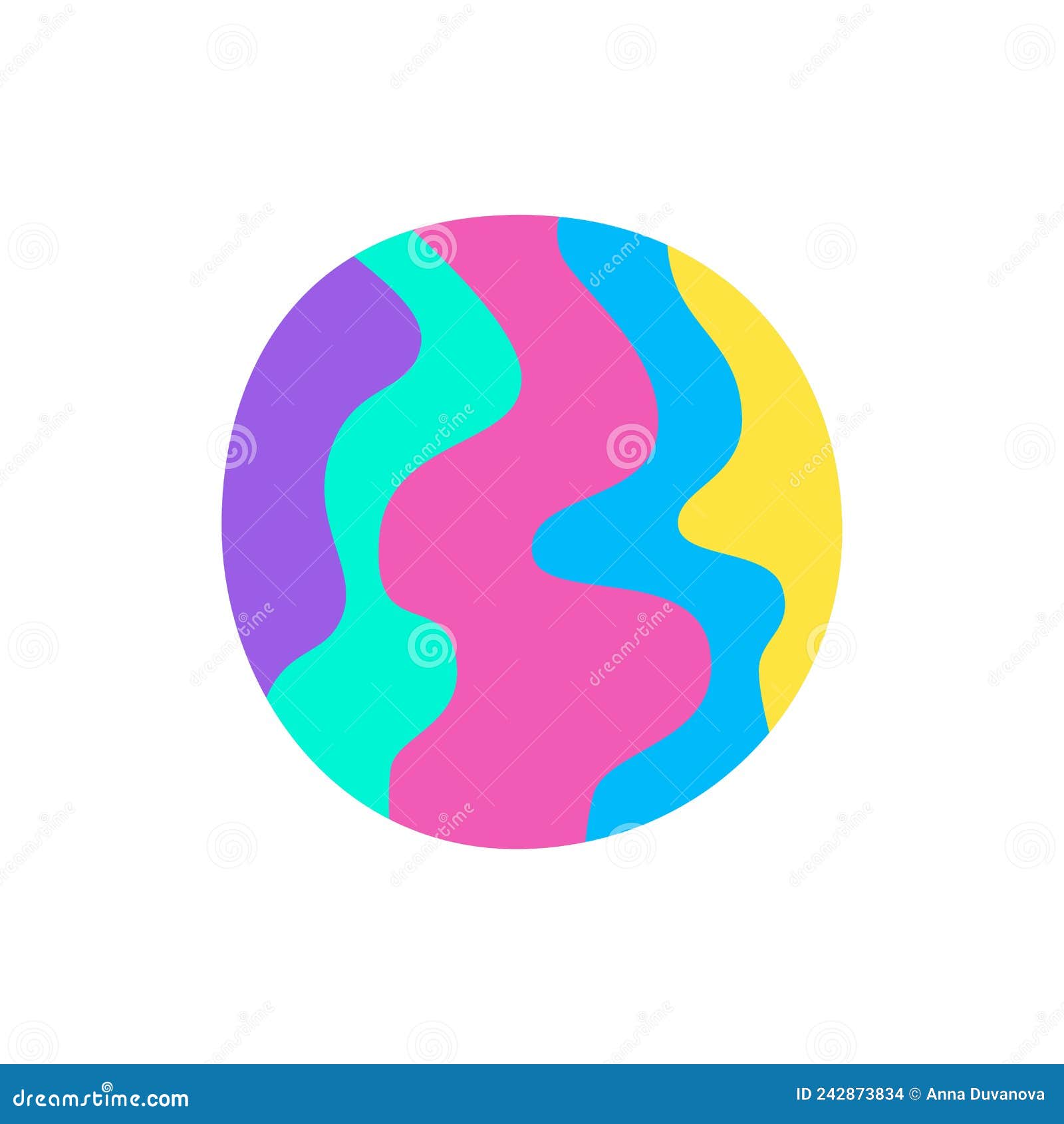 Rubber Bouncing Ball of the 90s. Stock Vector - Illustration of ...