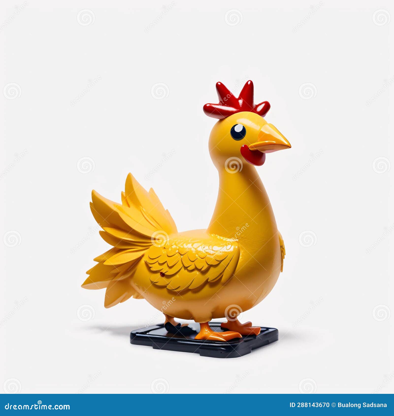 Rubber Chicken Isolated on a White Background. Stock Illustration ...