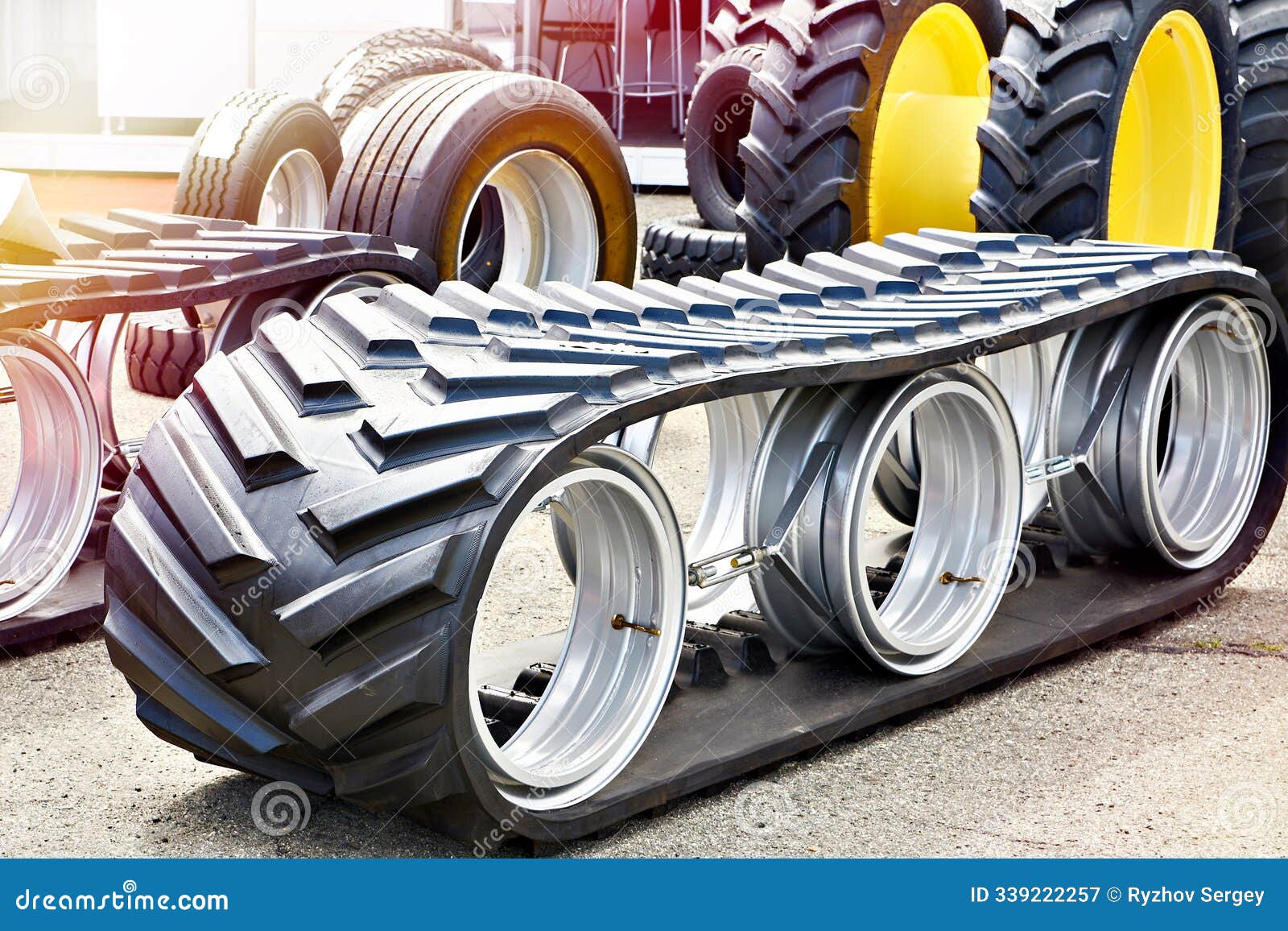 Rubber Continuous Track Drive for Tractor Stock Image - Image of ...