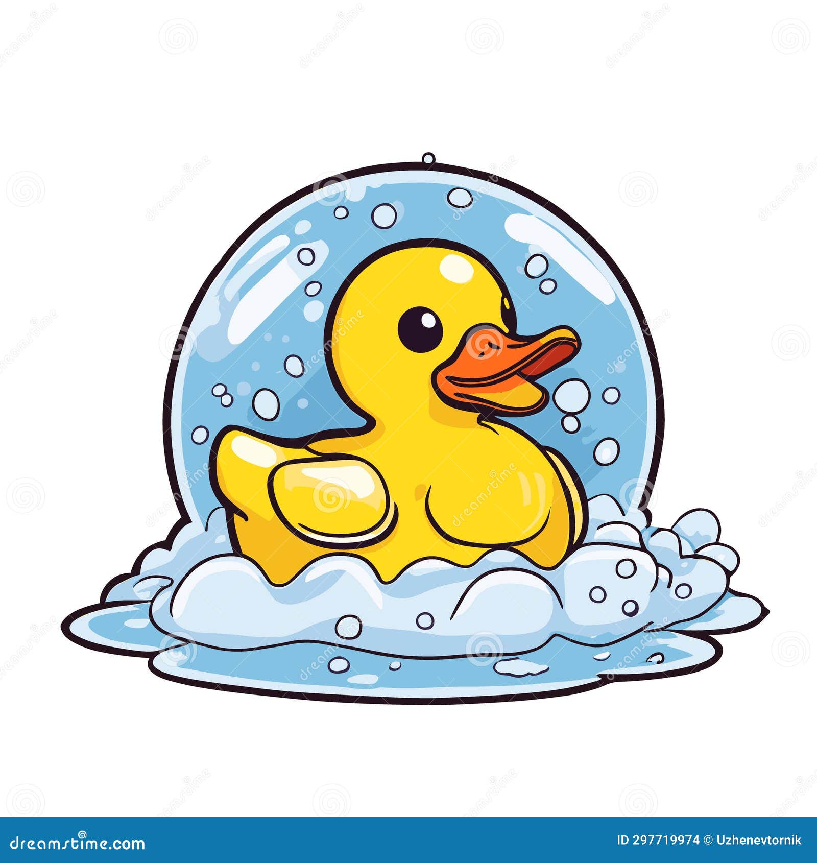 Rubber duck cute sticker stock illustration. Illustration of animal ...