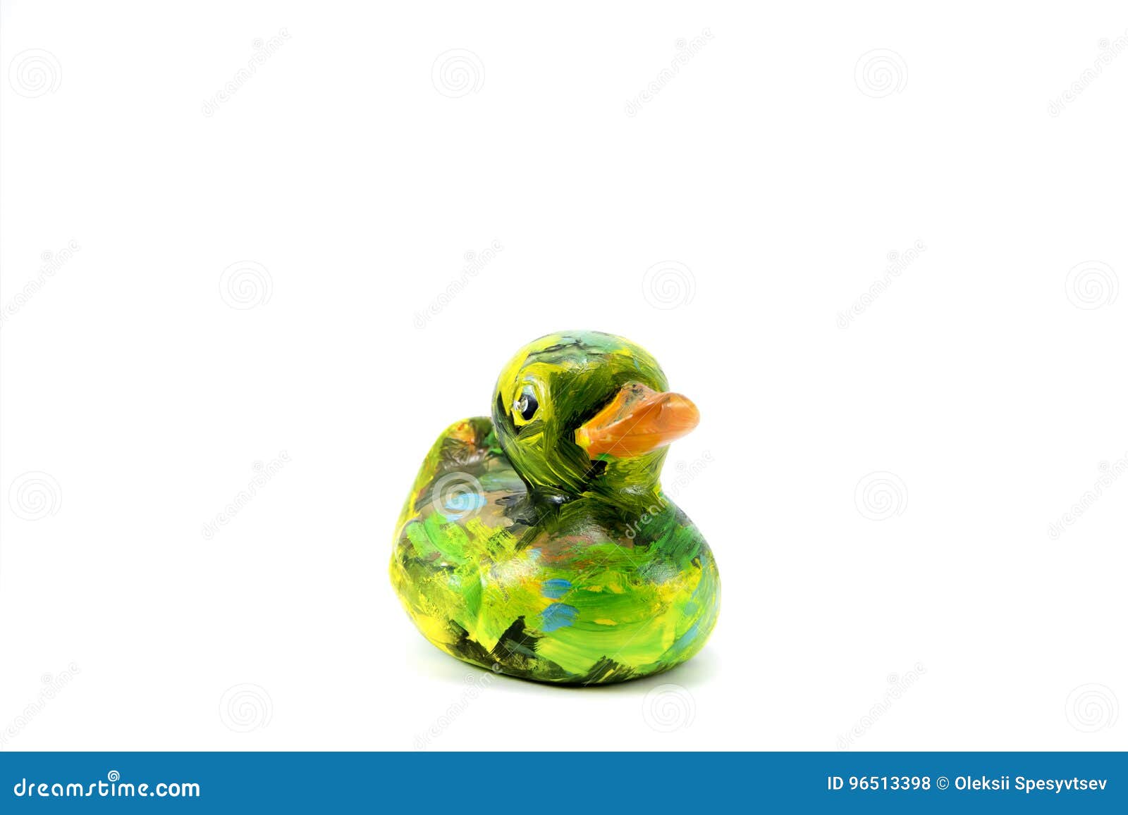 Rubber Duck Isolated, Painted by Different Colorful Acrylic Paints ...