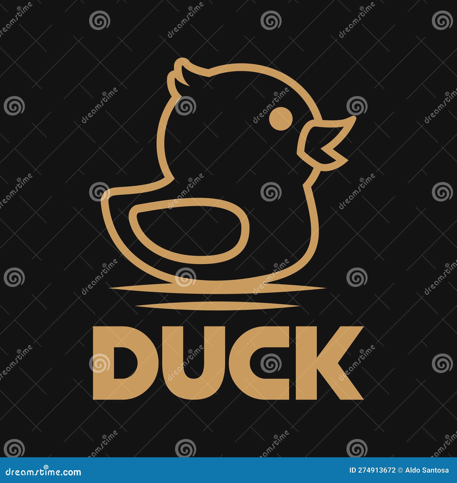 Rubber Duck Logo Flat Design Logo Illustration. Vector Logo Template ...