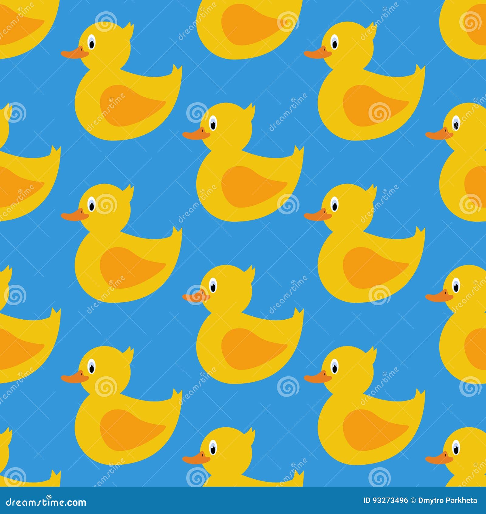 Rubber duck pattern stock vector. Illustration of cartoon - 93273496