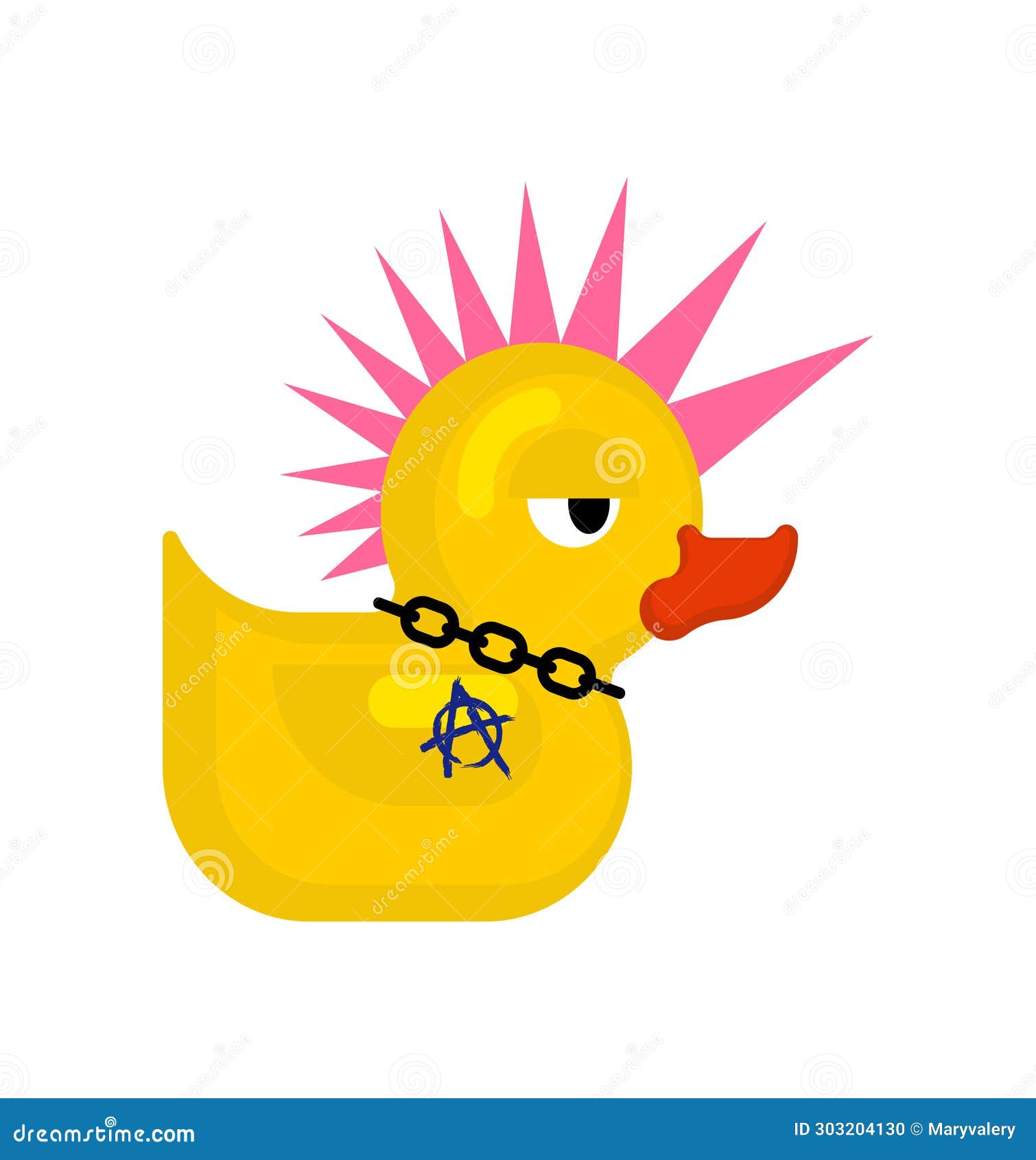 Rubber Duck Punk. Duck Toy Punker Stock Vector - Illustration of vector ...