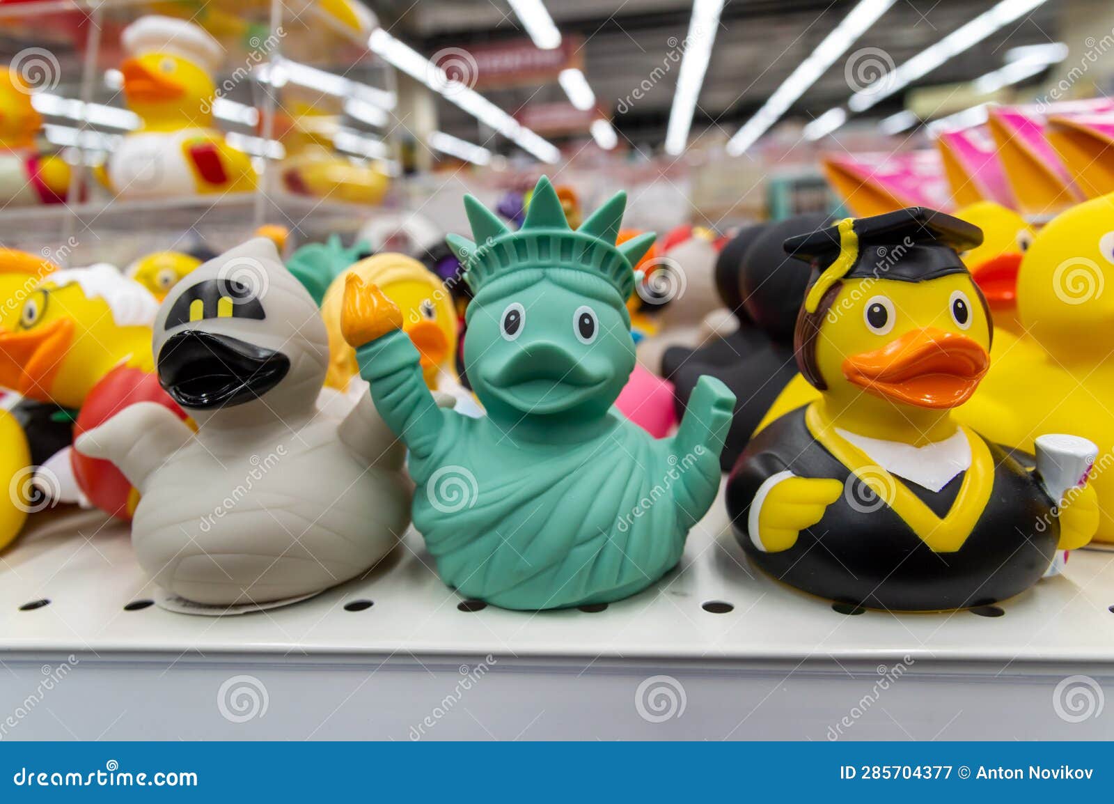 Rubber Duck in the Shape of the Statue of Liberty among Other Rubber ...