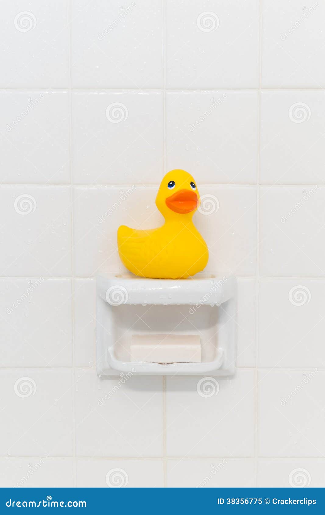 Rubber Duck in Shower stock image. Image of vertical - 38356775