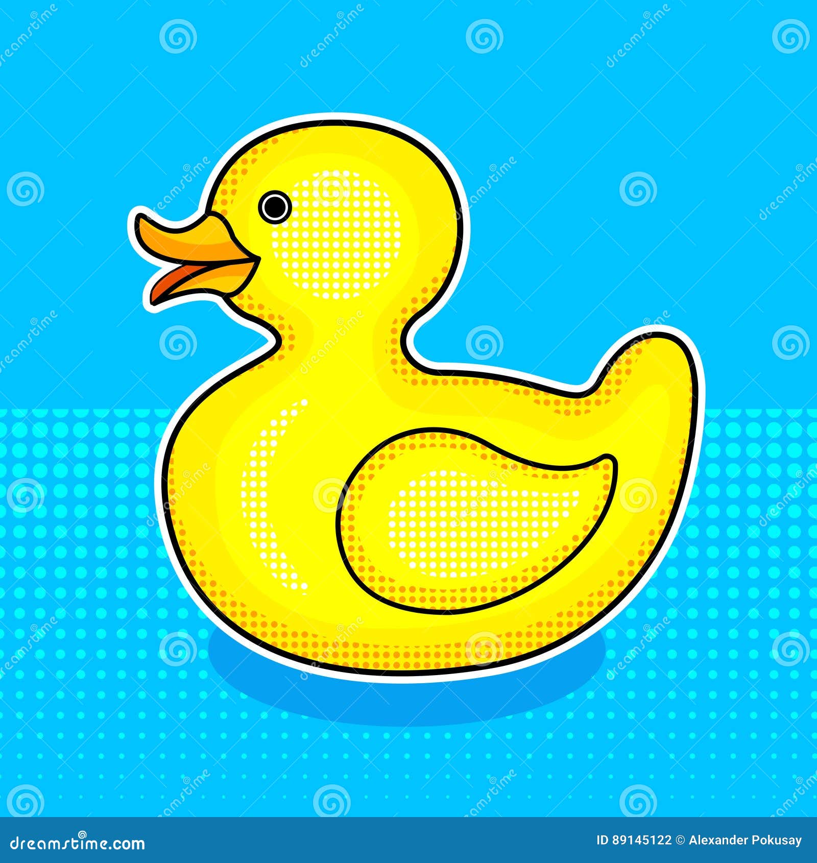 Rubber Duck Toy Comic Book Style Vector Stock Vector - Illustration of ...