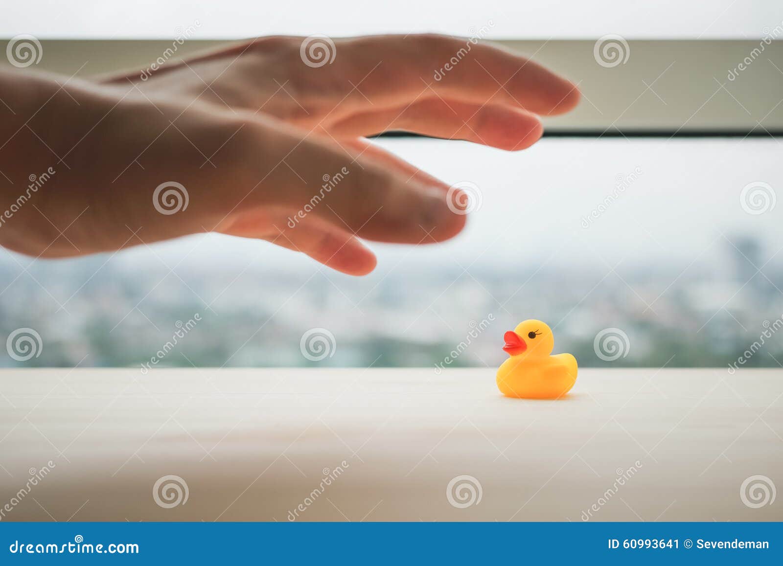 Rubber duck the victim. stock image. Image of employee - 60993641