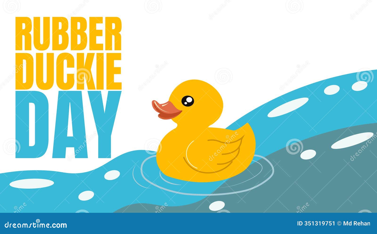 Rubber Duckie Day Design Templet Banner Stock Illustration ...
