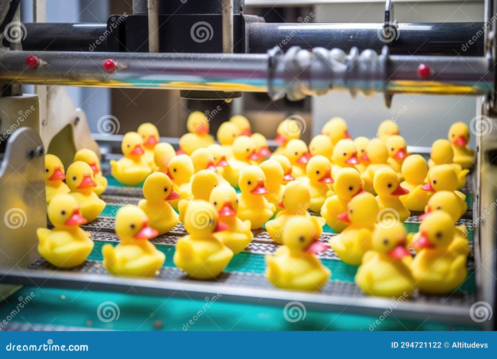 Rubber Ducks Being Sorted by a Sorting Machine Stock Photo - Image of ...