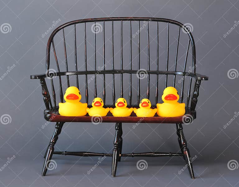 Rubber ducks on chair stock image. Image of family, duckies - 10336017