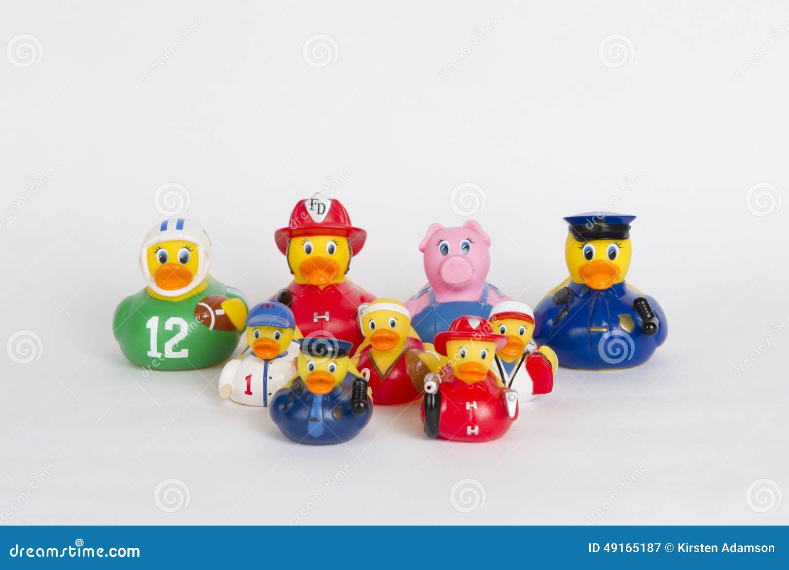 Rubber ducks in a group stock image. Image of happy, squirt - 49165187