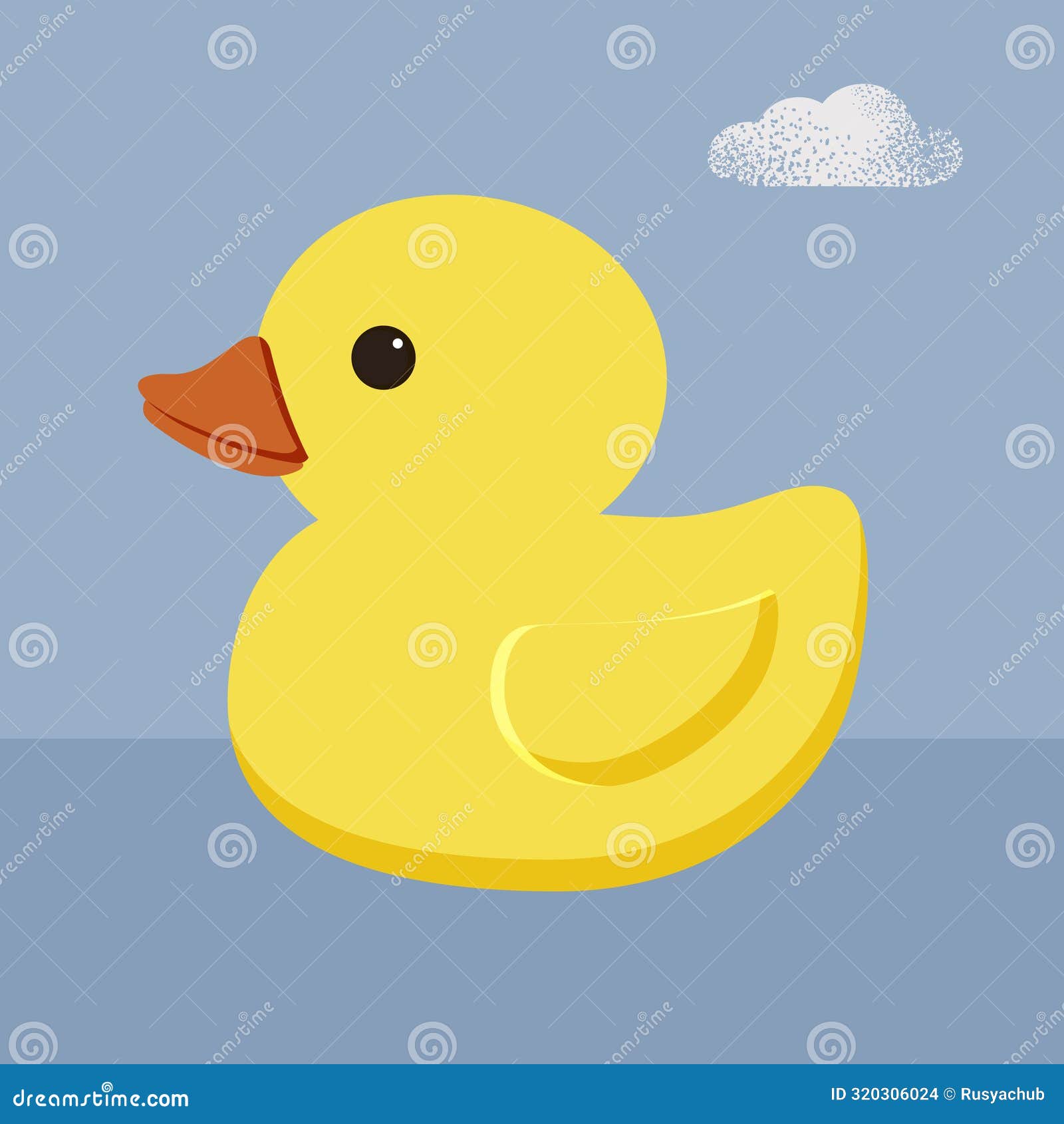 Holiday National Rubber Duck Day. a Cute Little Yellow Duckling Floats ...