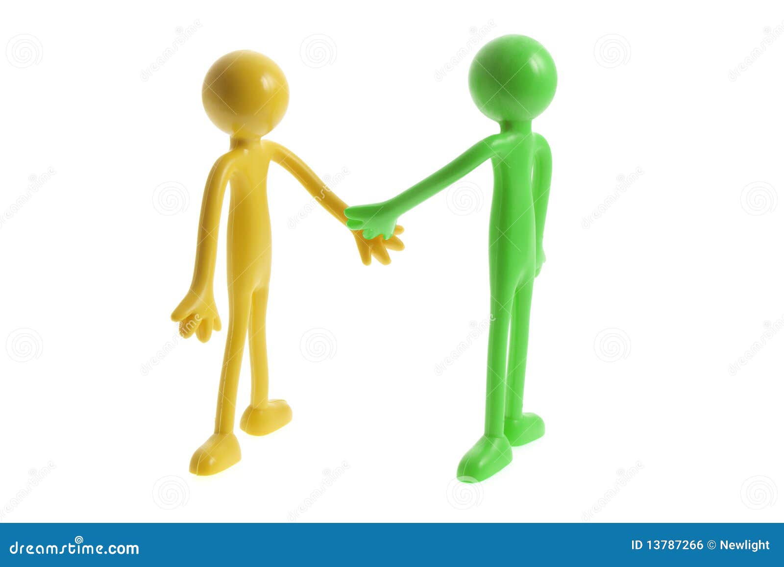 Rubber Figures Shaking Hands Stock Photo - Image of handshake, welcome ...