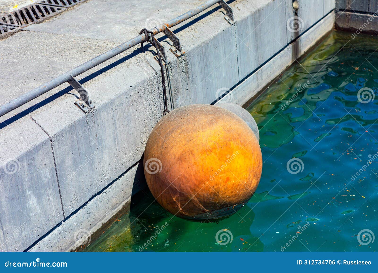 Rubber Floating Ball for Boats Stock Photo - Image of buoyancy, berth ...