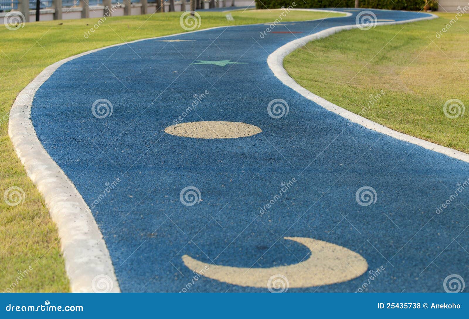 Rubber Floor Pathway with Space Pattern Stock Photo - Image of lane ...