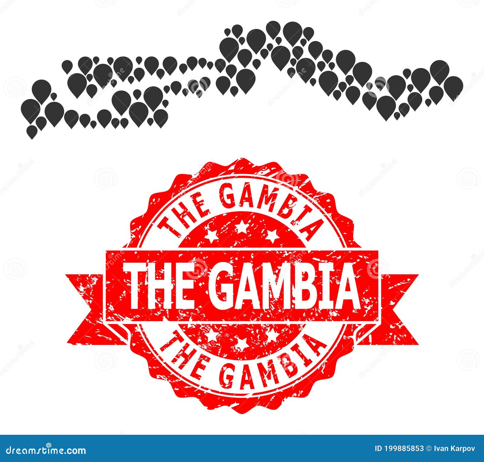 Rubber the Gambia Seal and Marker Mosaic Map of the Gambia Stock Vector ... Rubber the Gambia Seal and Marker Mosaic Map of the Gambia Stock Vector ...