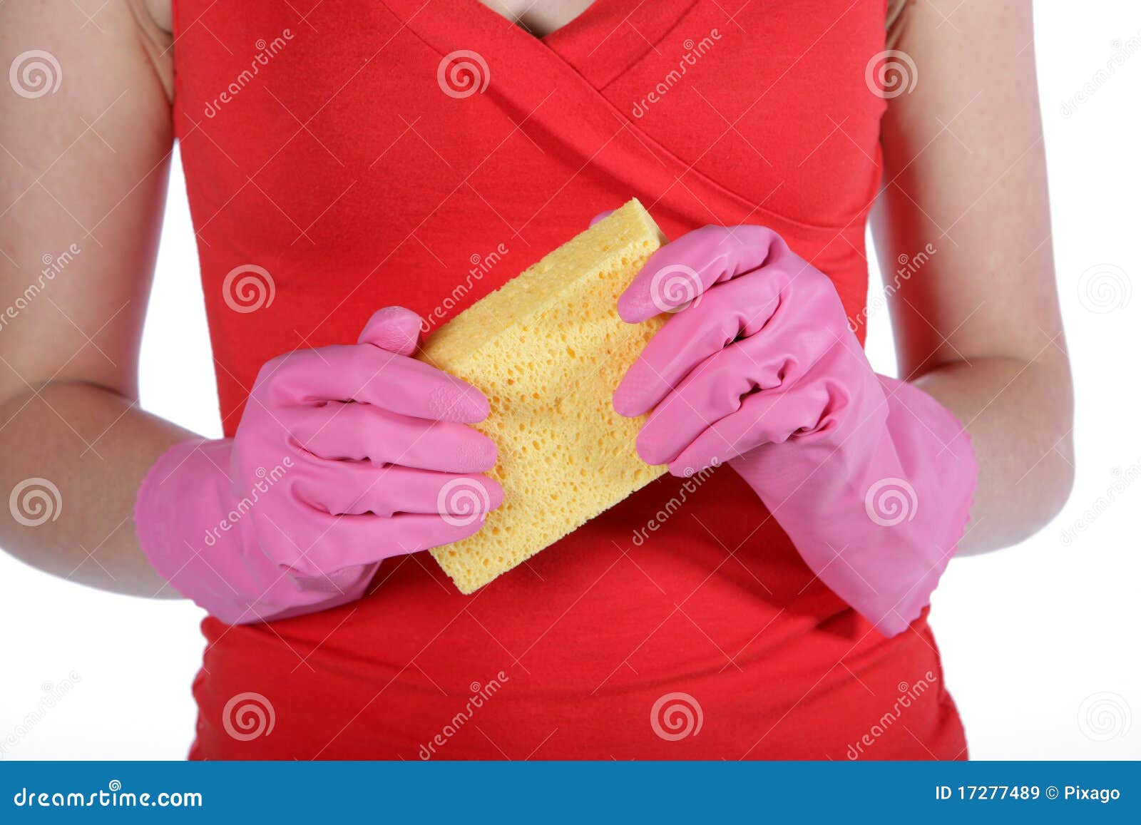 Rubber gloves and sponge stock image. Image of dishes - 17277489