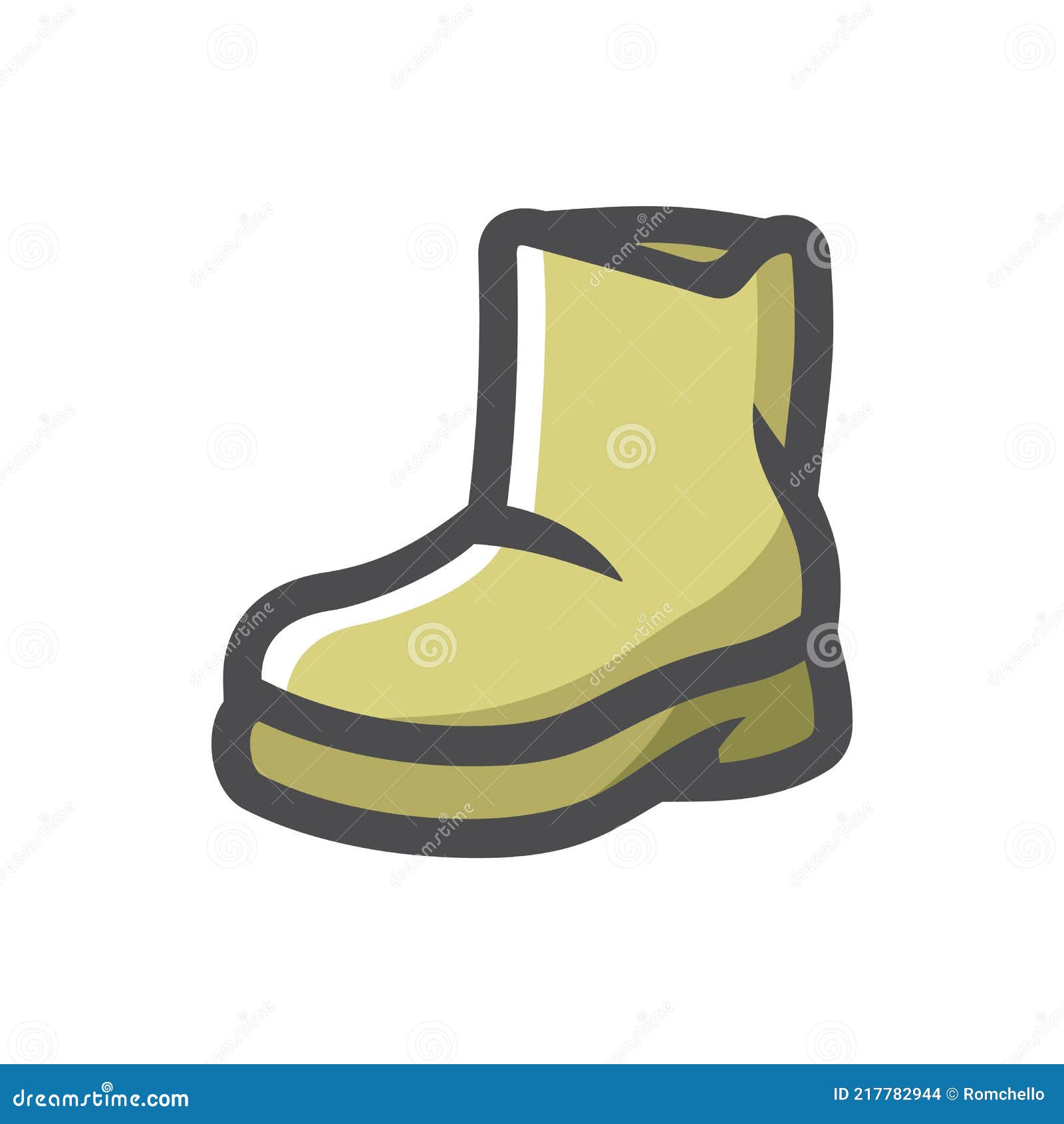 Rubber Green Boot Vector Icon Cartoon Illustration. | CartoonDealer.com ...