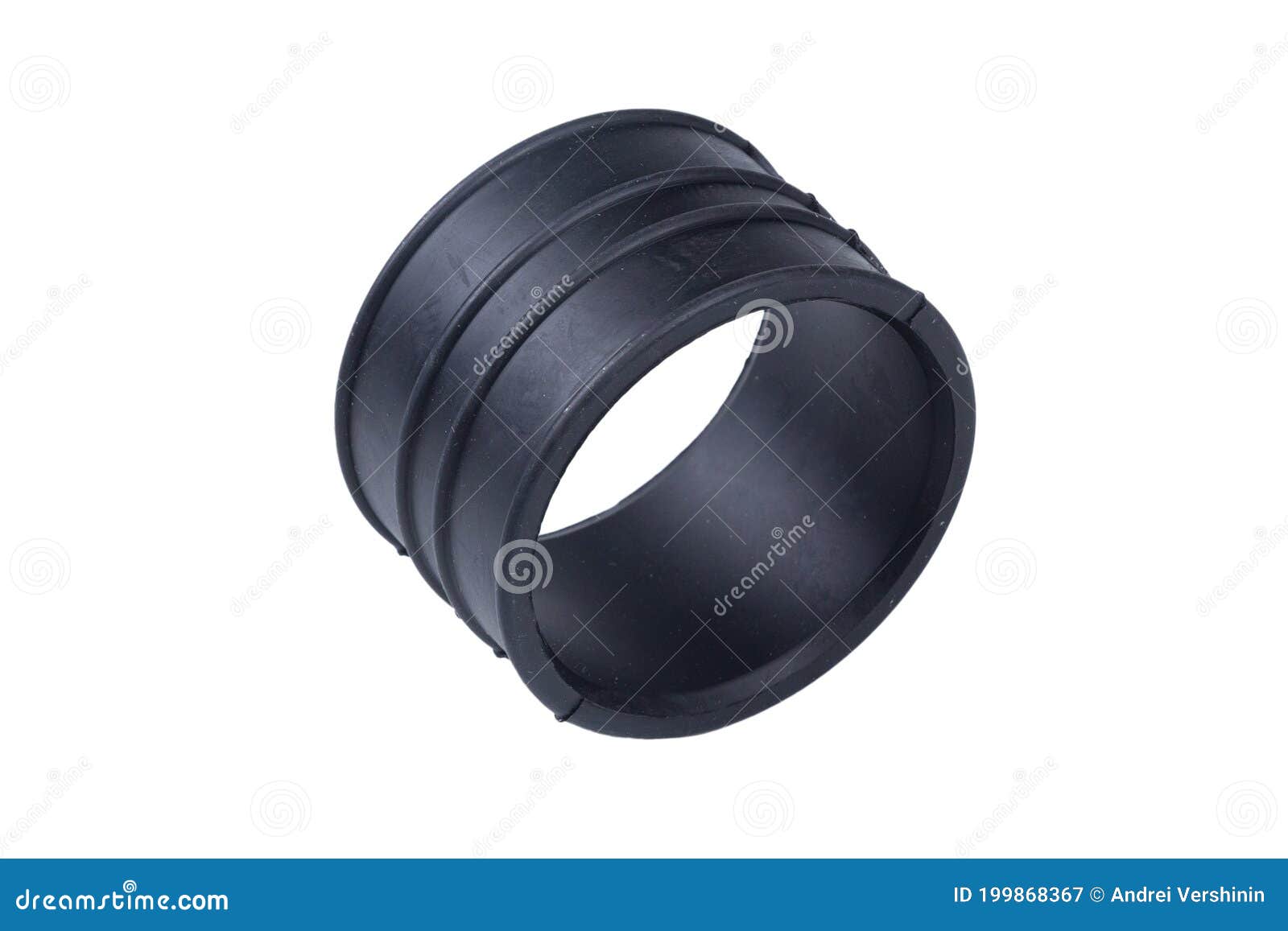 Rubber Pipe, Black Color, Car Engine Intake, Isolated on a White ...