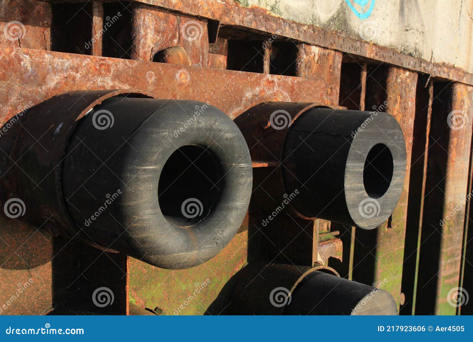 Mooring Device For Cargo Ships In The Port Stock Photo | CartoonDealer ...