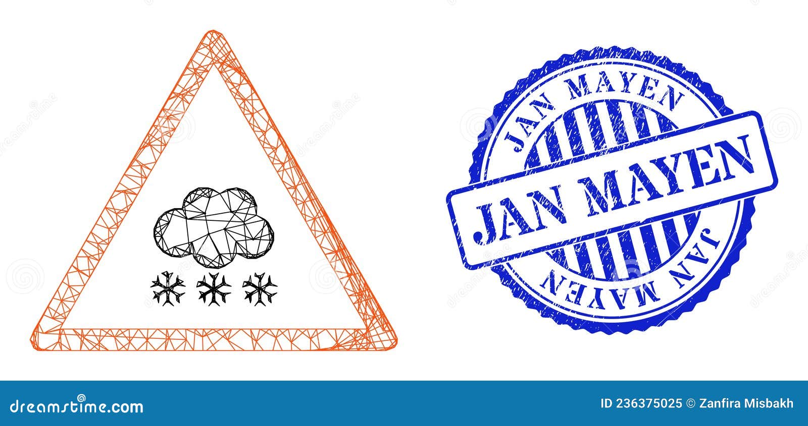 Rubber Jan Mayen Seal And Geometric Arrow Up Mosaic Vector Illustration ...