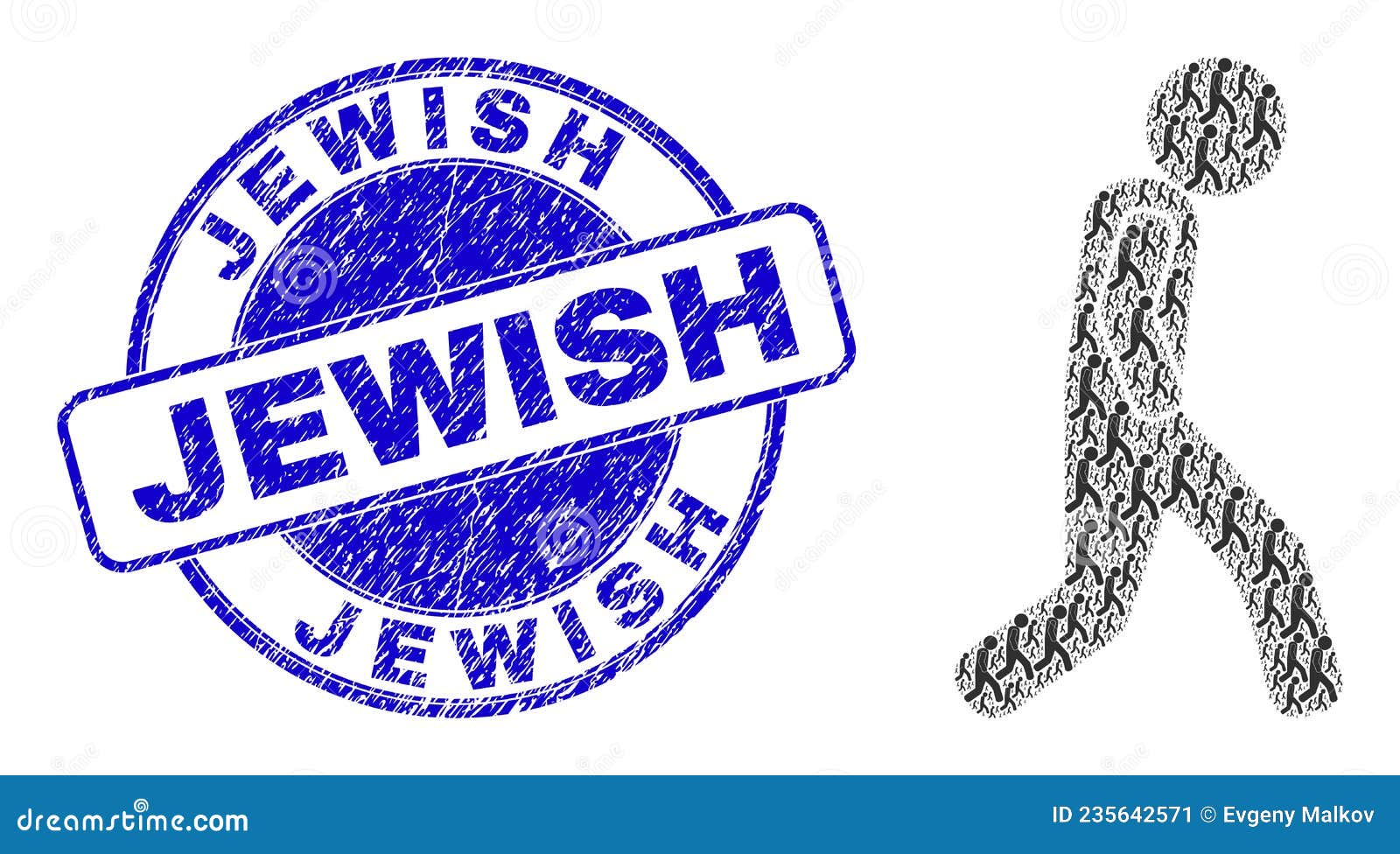 Rubber Jewish Seal and Walking Man Recursion Collage of Self Icons ... Rubber Jewish Seal and Walking Man Recursion Collage of Self Icons ...