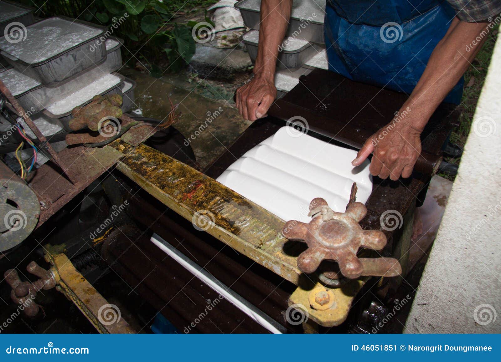 Rubber Latex Process for Producing Rubber Sheet Stock Image - Image of ...