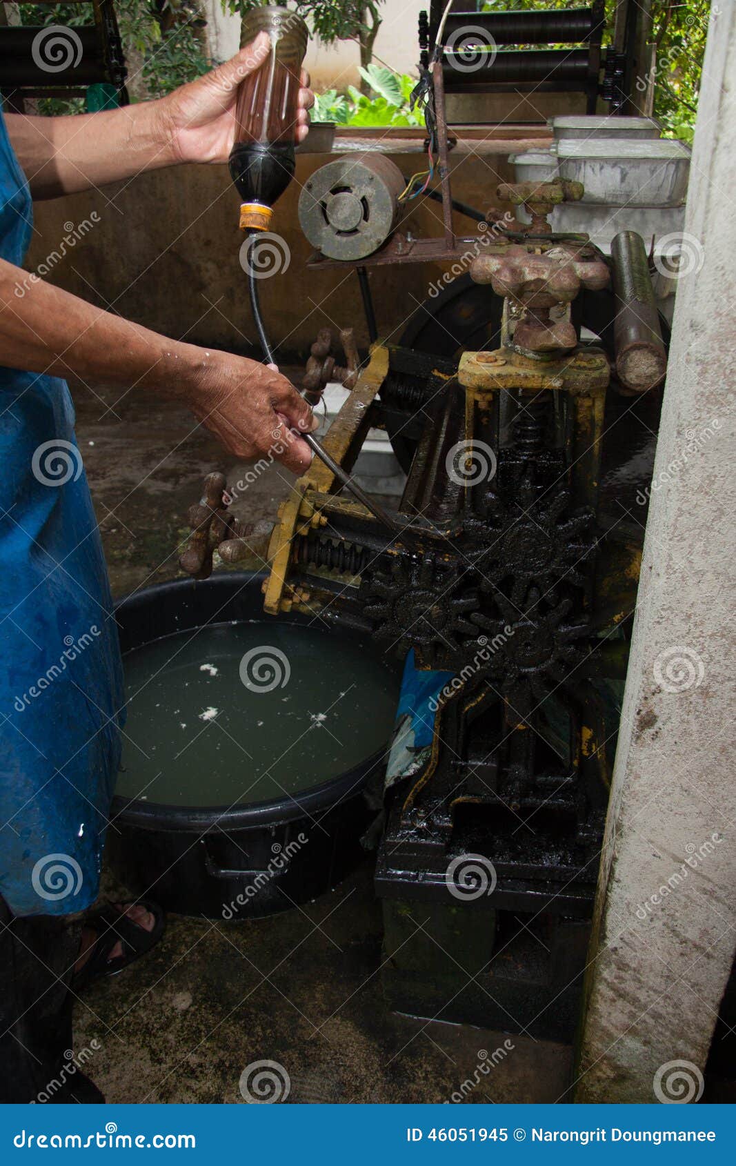 Rubber Latex Process for Producing Rubber Sheet Stock Image - Image of ...