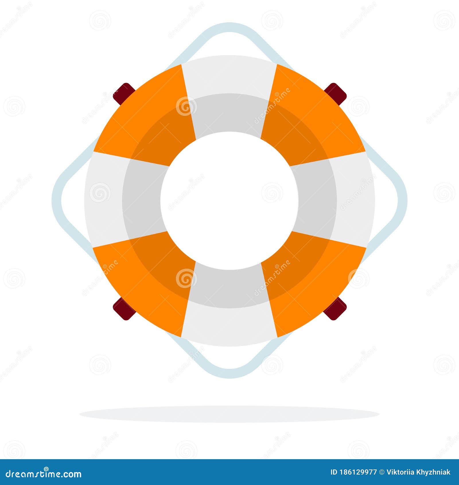 Rubber Lifeline Flat Isolated Vector Stock Vector - Illustration of ...