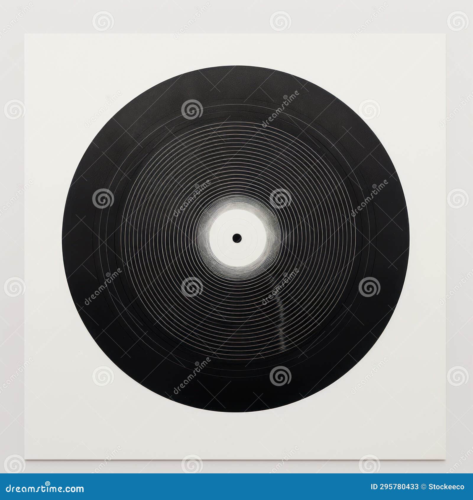 Minimalist Rubber Record Art with Kinetic Lines and Curves Stock ...