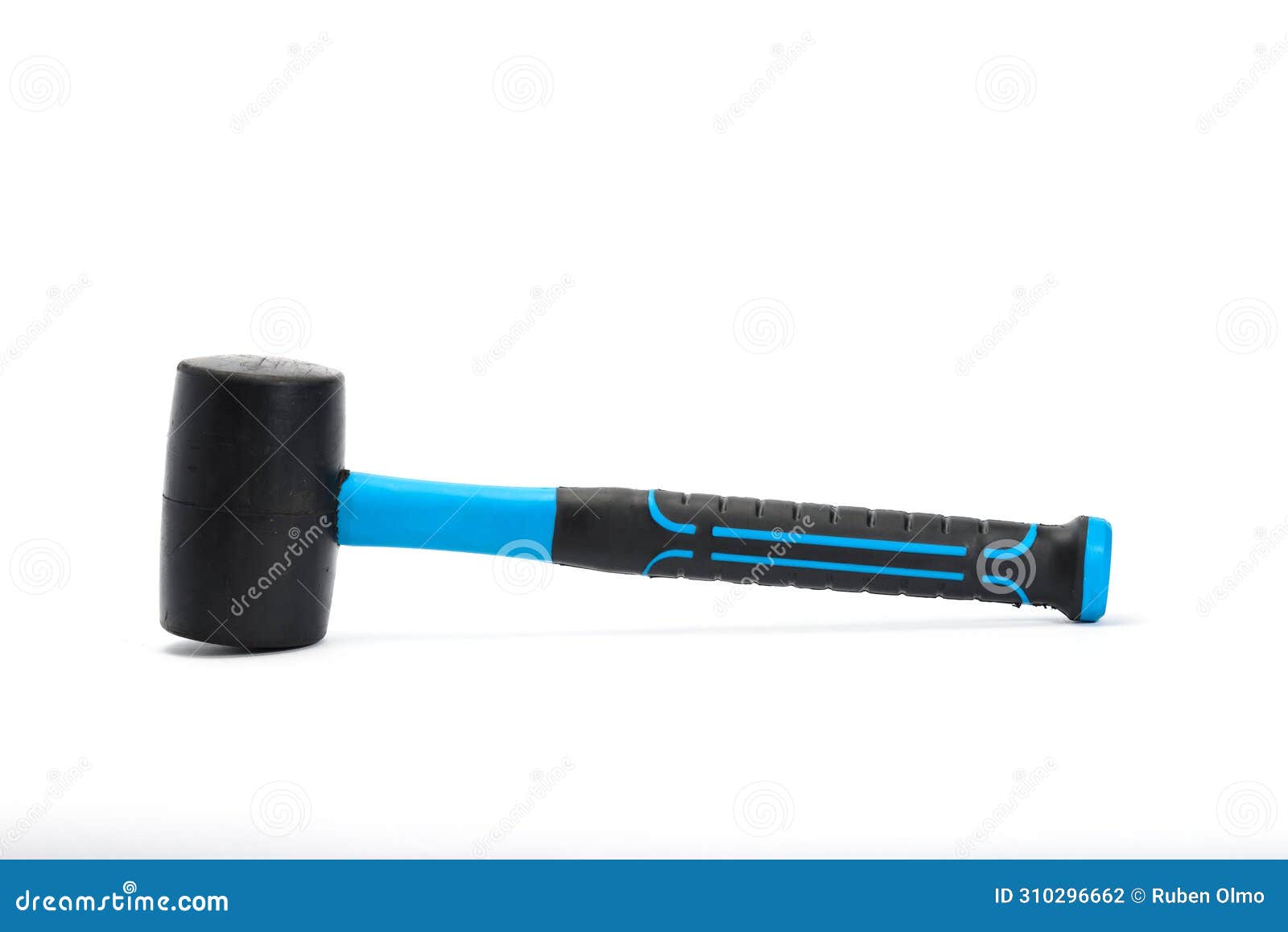 Rubber Mallet with Fiber Handle on White Background Stock Photo - Image ...