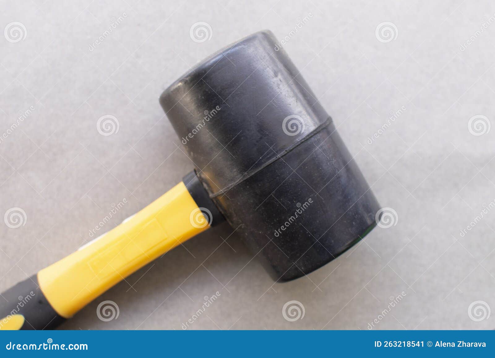 Rubber Mallet with Fiberglass Handle. Construction Tools Mainenance ...