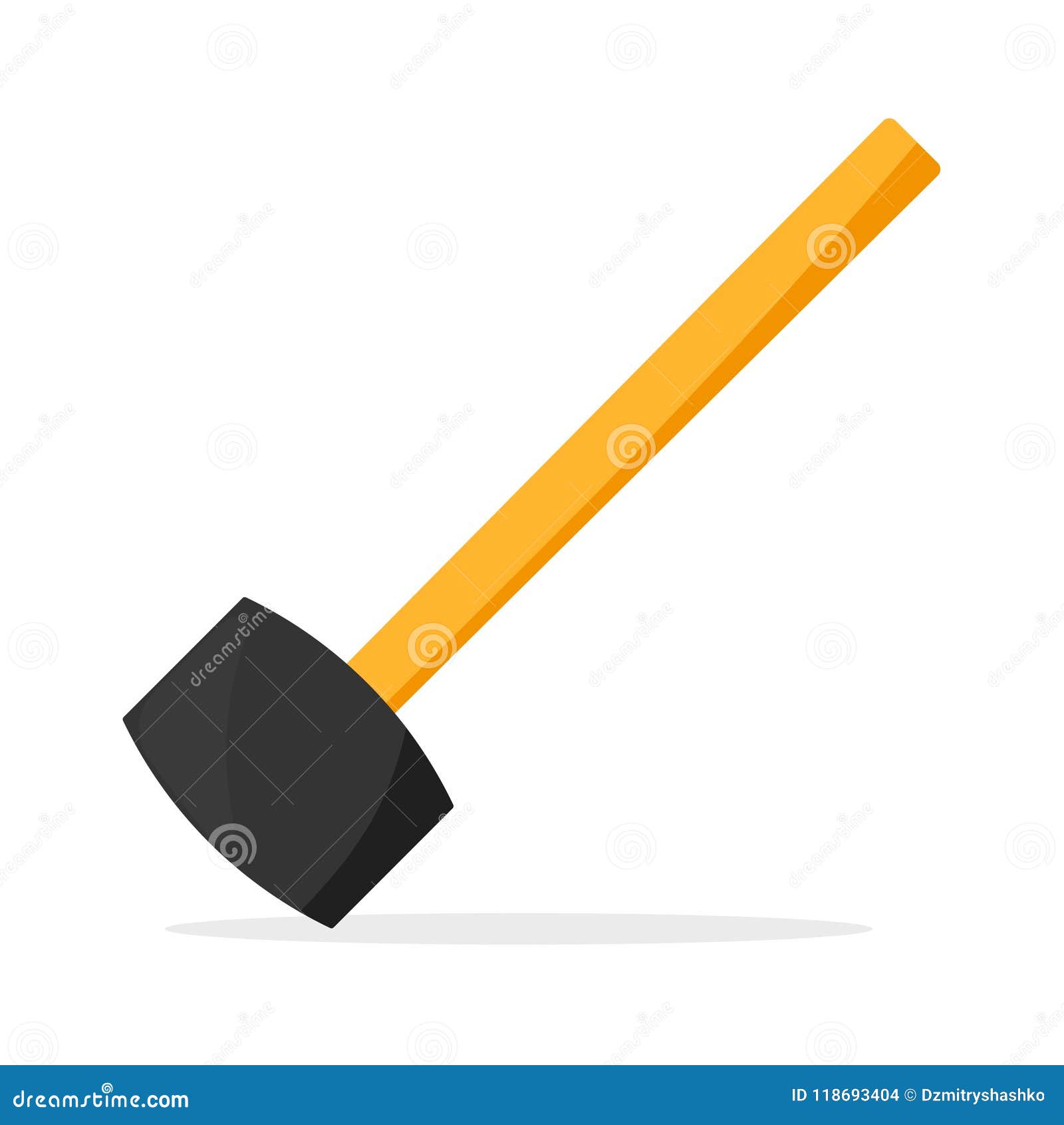 Rubber mallet icon stock vector. Illustration of rubber - 118693404