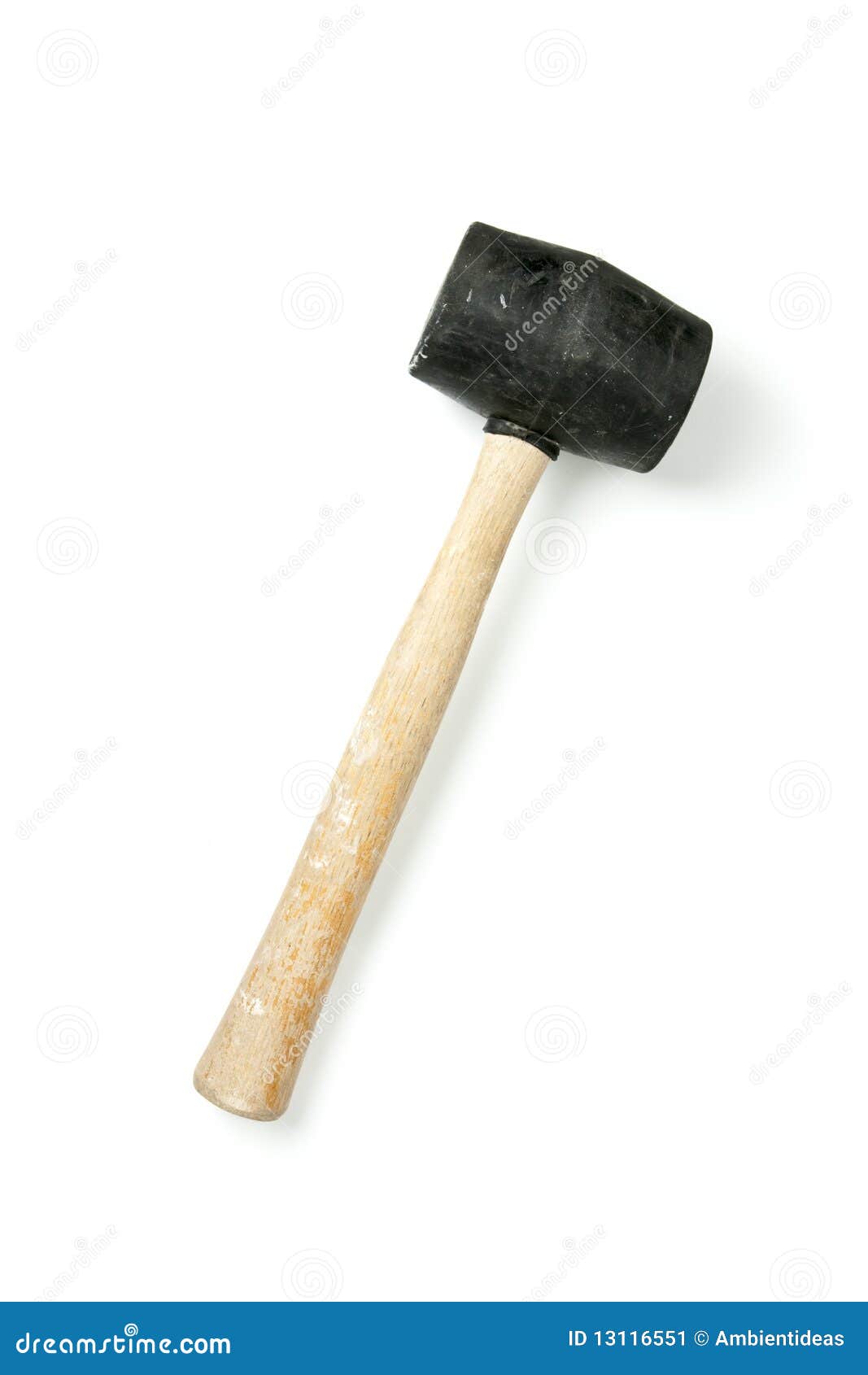 Rubber Mallet Isolated on White Stock Image - Image of worn ...