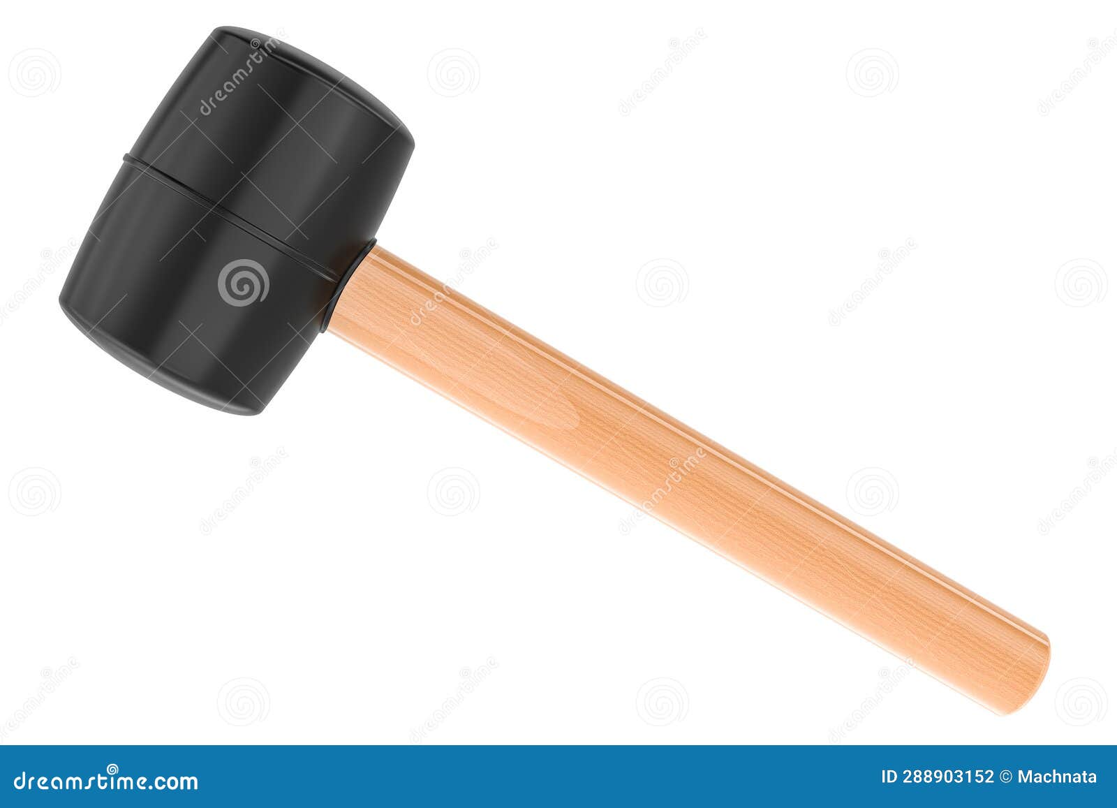 Rubber Mallet, Side View. 3D Rendering Stock Illustration ...