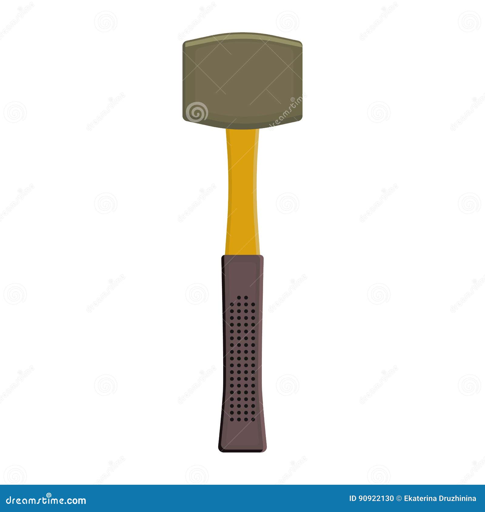 Rubber Mallet Tool Isolated Stock Vector - Illustration of occupation ...