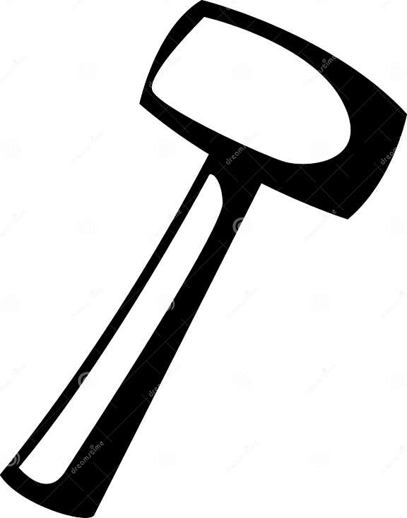 Rubber Mallet Vector Illustration Stock Vector - Illustration of heavy ...