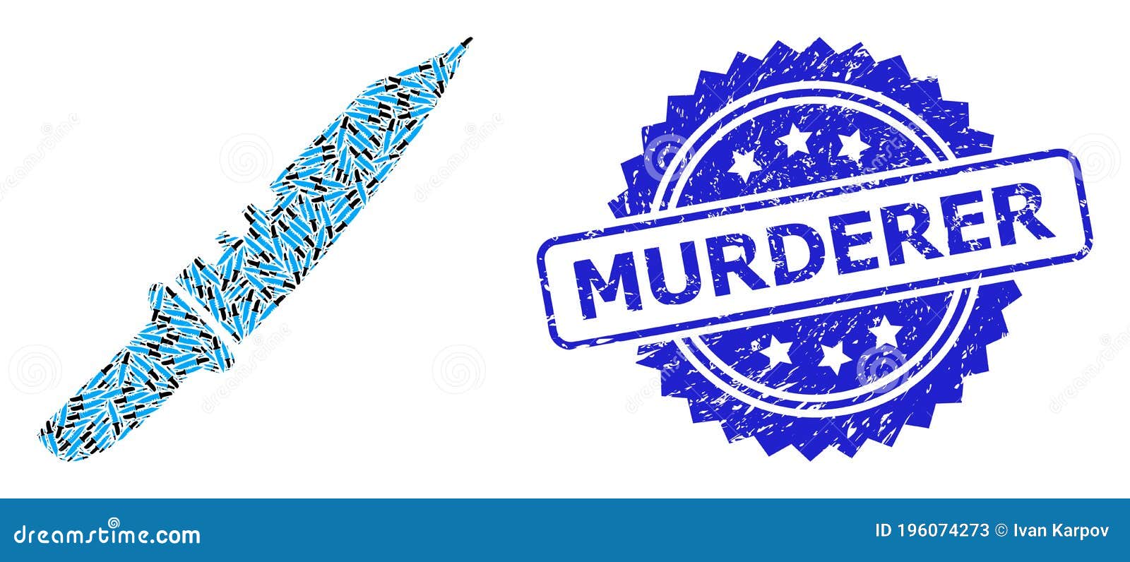 Rubber Murderer Seal Stamp and Fractal Knife Icon Collage Stock Vector ... Rubber Murderer Seal Stamp and Fractal Knife Icon Collage Stock Vector ...