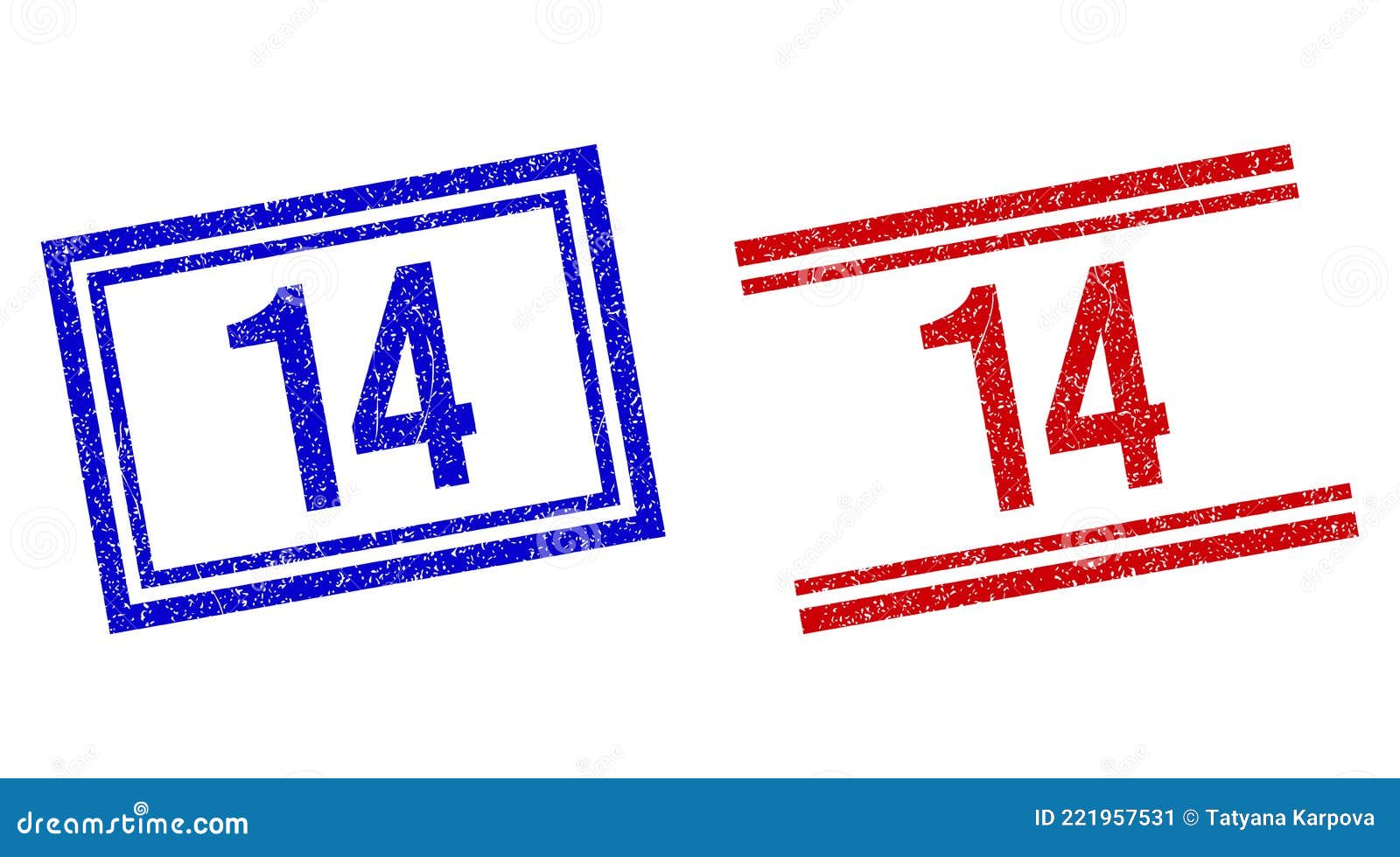 Distress Textured 14 Stamp Seals with Double Lines Stock Vector ...