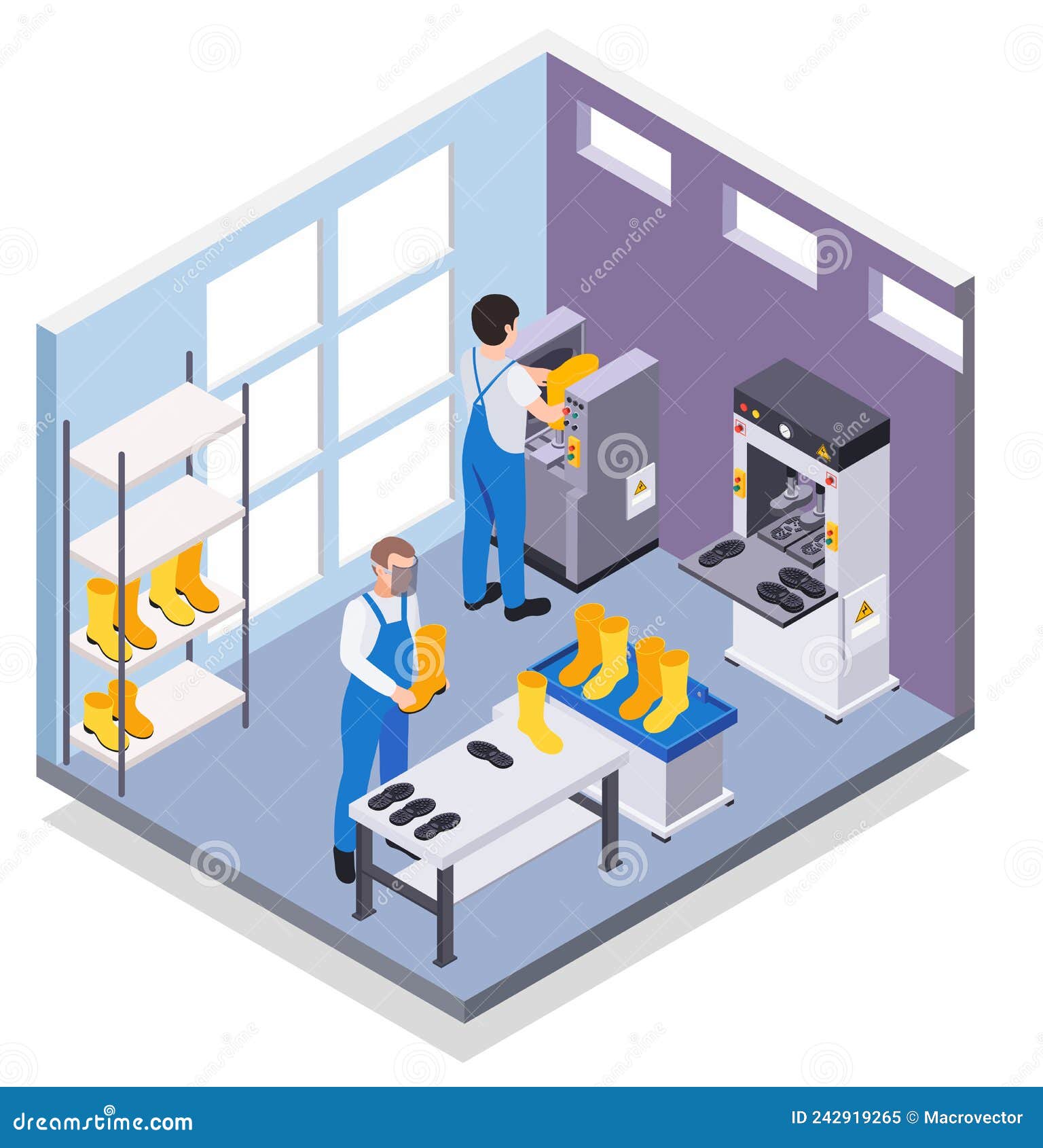 Rubber Production Isometric Composition Stock Vector - Illustration of ...