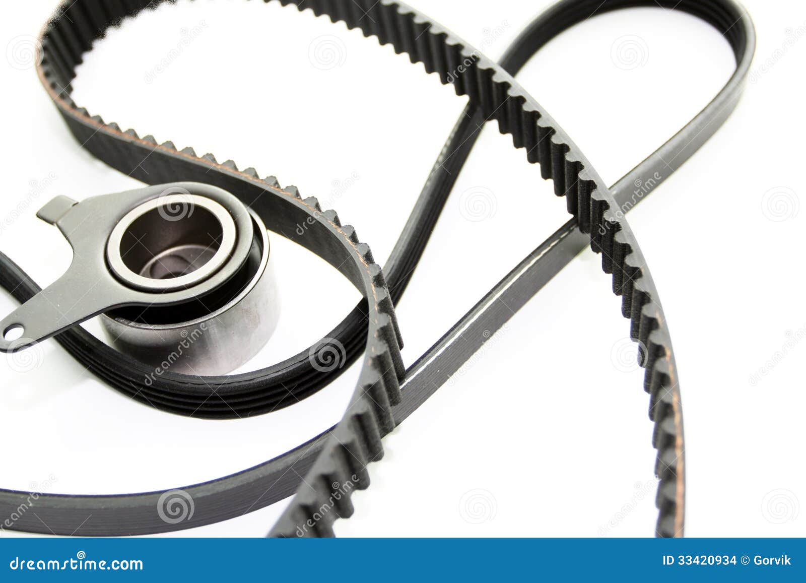 Rubber PV, Gear Belts and Rollers Stock Photo - Image of white, master ...