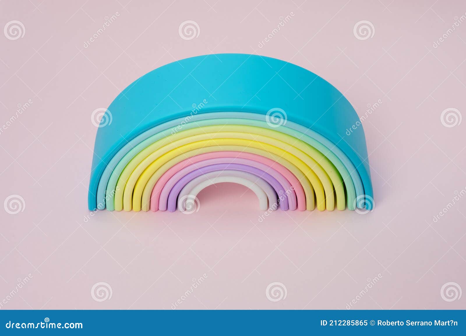 Rubber rainbow toy stock image. Image of baby, colorful - 212285865